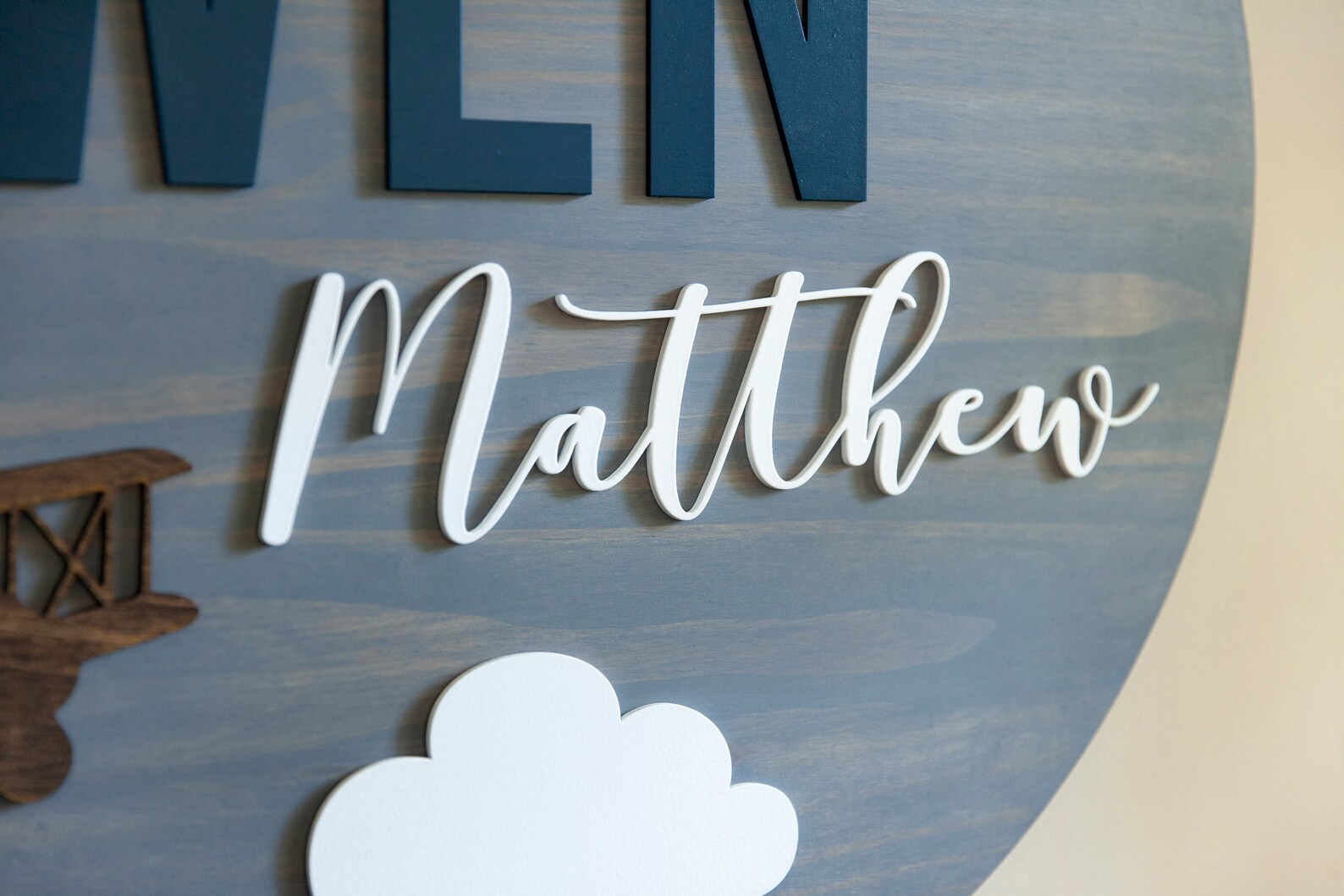 Name Wall Sign Custom Name Sign for Nursery Large 24 Inch | Etsy