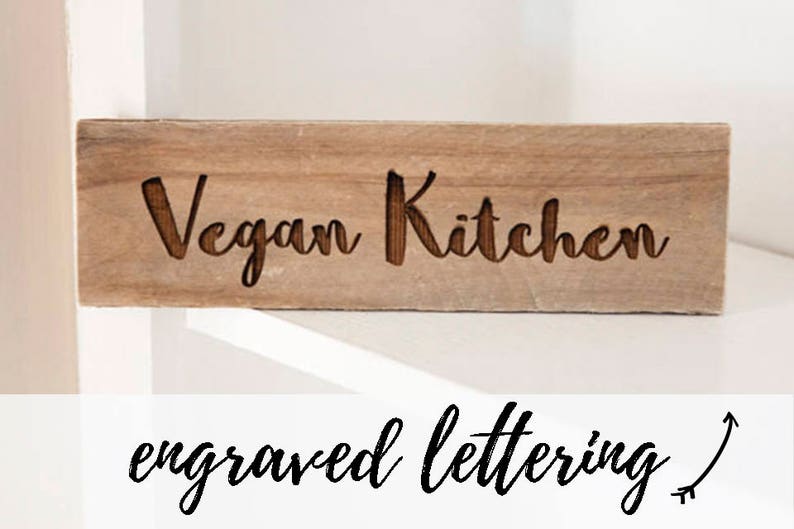 Vegan Gift Vegan Kitchen Rustic Sign Rustic Kitchen Decor - Etsy