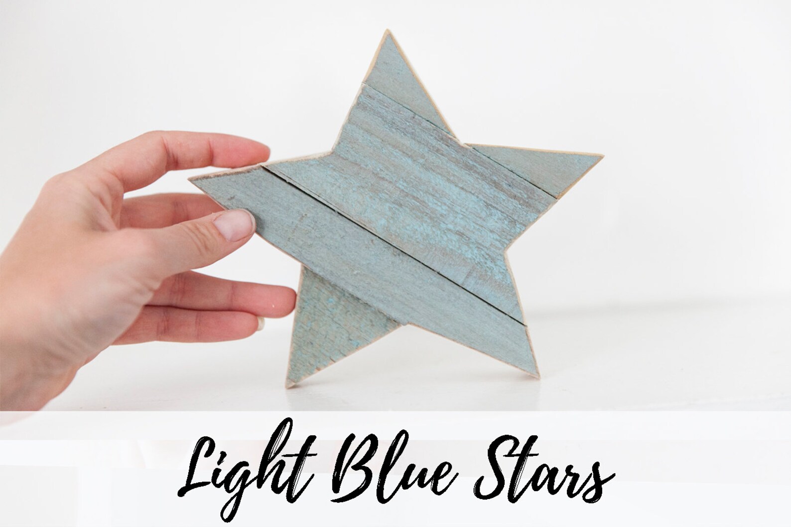 Nursery Wall Decor Blue Stars Light Baby Blue Star Wood | Etsy