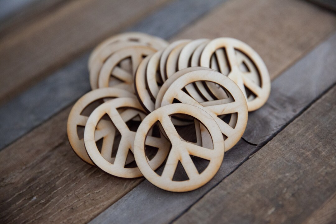 Wood Peace Signs for Crafts - 1 , 2 , 3 Inch Wooden Peace Sign ...