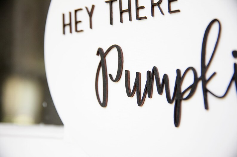 Fall Front Door Decor Hey There Pumpkin Sign | Etsy