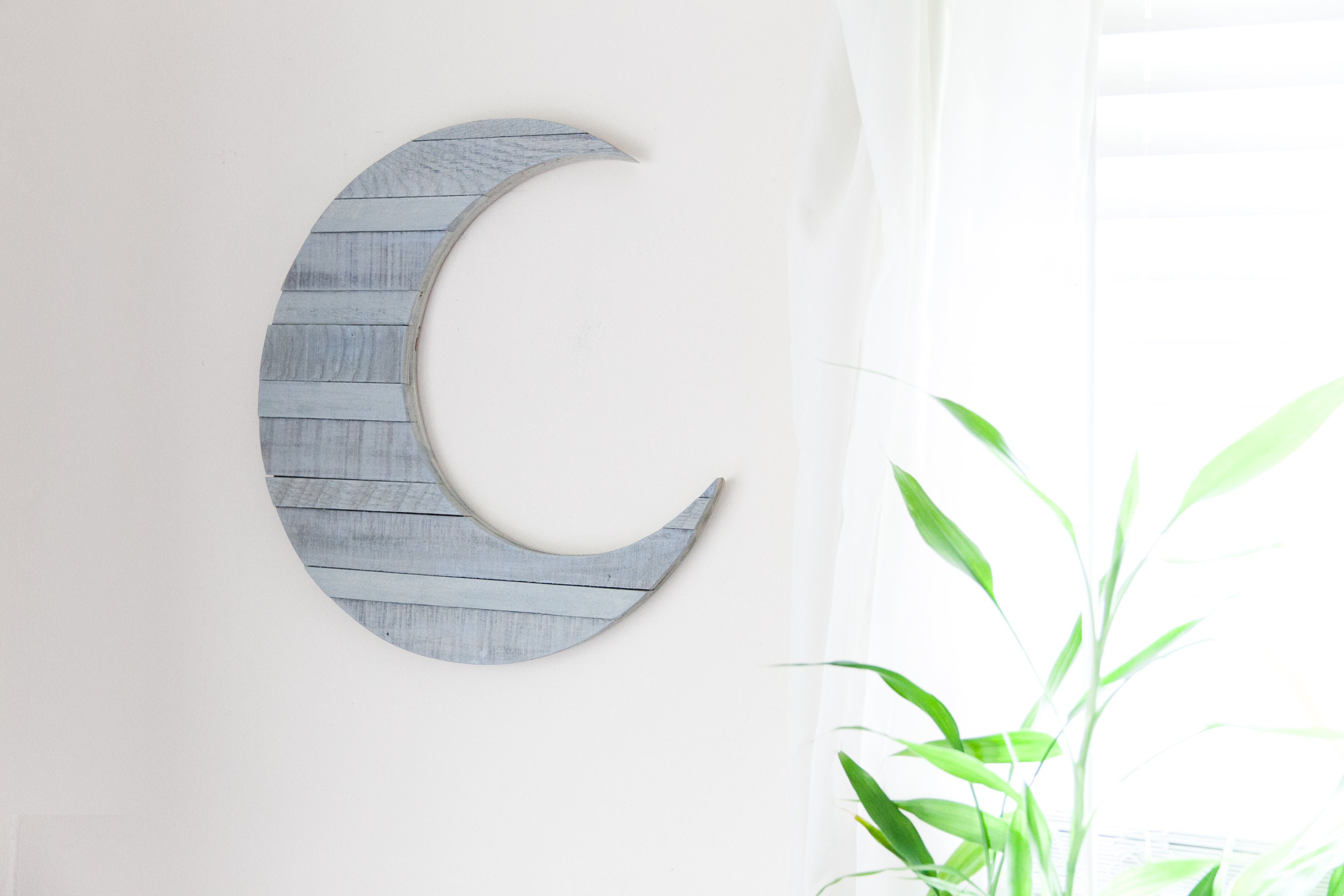 Moon Wall Decor, Gray Moon - Etsy