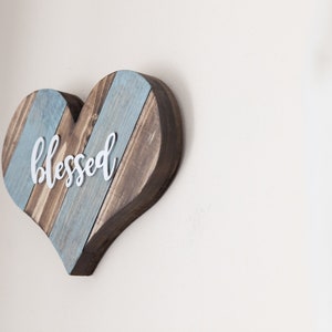 Rustic Home Decor, Wooden Farmhouse Heart, Wood Family Heart, Reclaimed ...