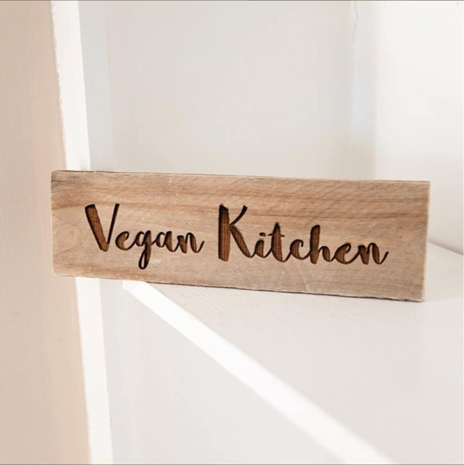 Vegan Gift Vegan Kitchen Rustic Sign Rustic Kitchen Decor | Etsy