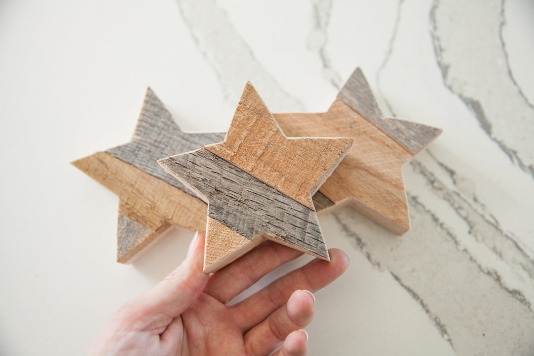 Wooden Stars, Wood Stars, Reclaimed Wood Star, Wall Stars, Tiered Tray ...