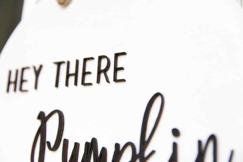 Fall Front Door Decor Hey There Pumpkin Sign | Etsy