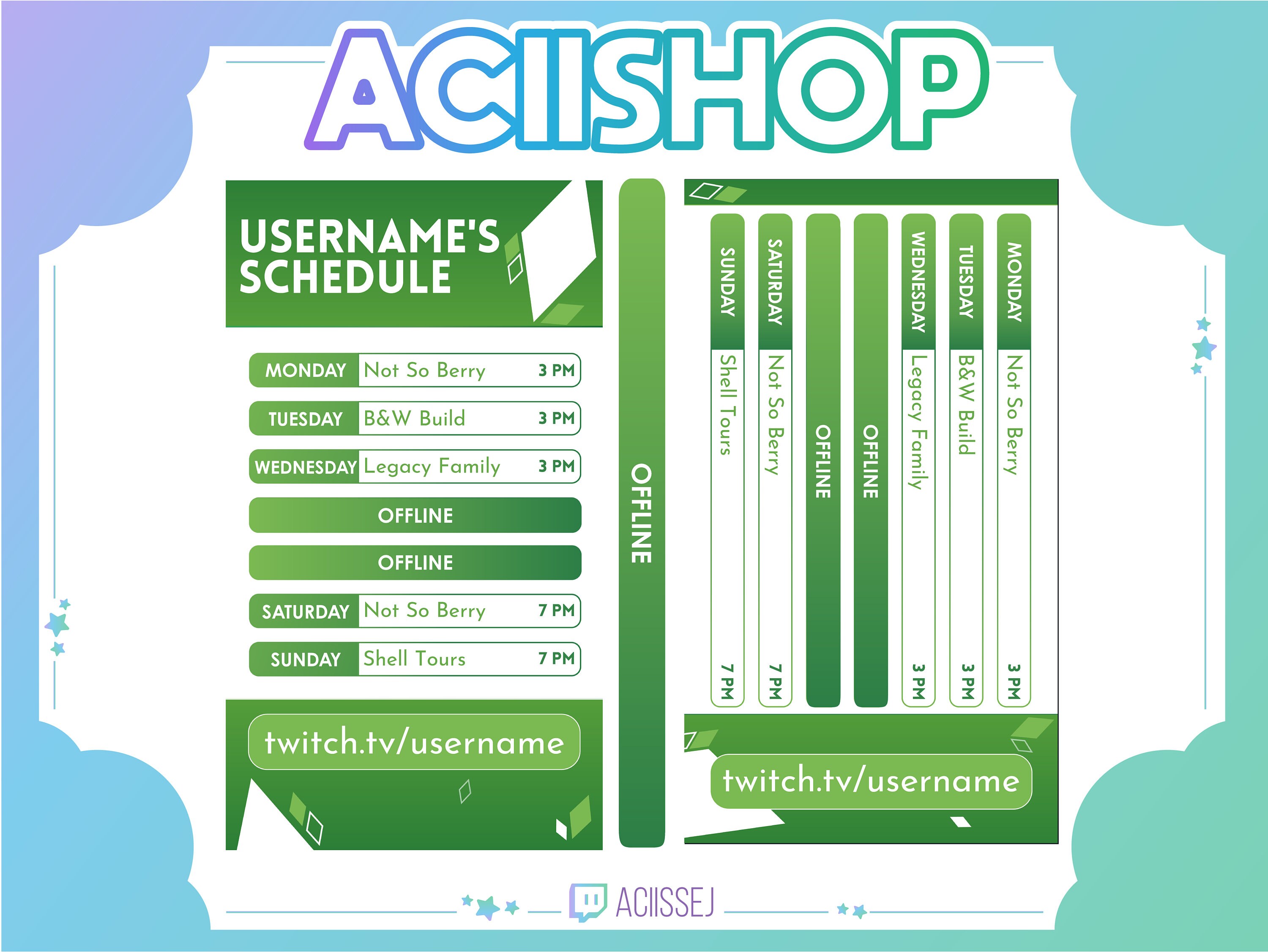 The Sims 4 Stream Schedule | Twitch & Youtube Stream Planner | Editable Canva Template | Simple ...