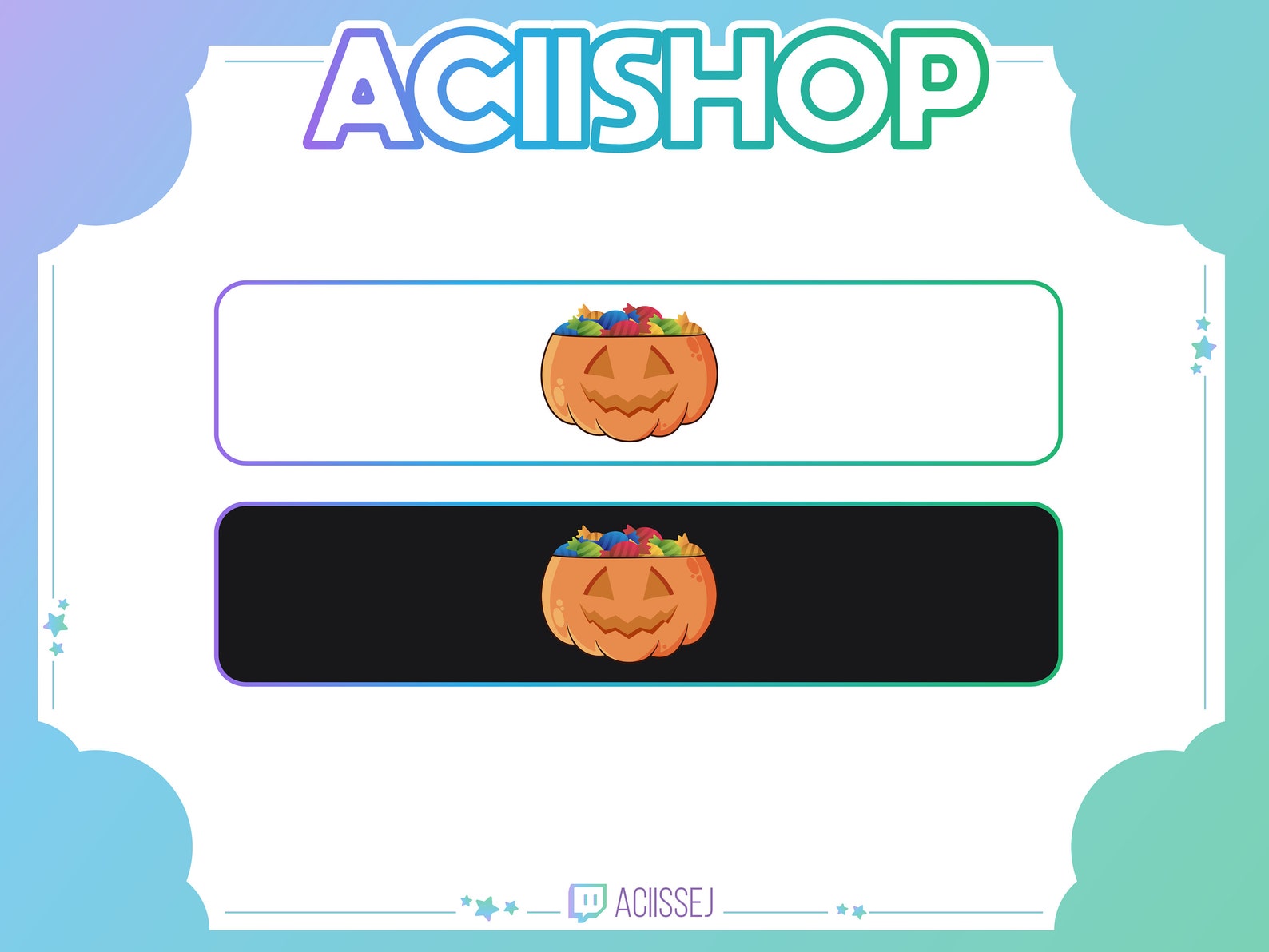 Pumpkin Candy Bucket Emote for Twitch Streamers | Halloween | Channel ...