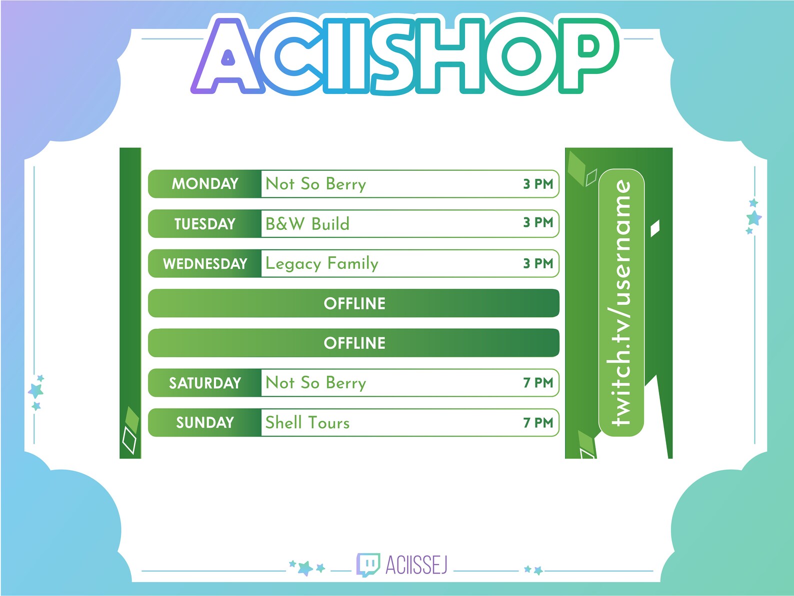 The Sims 4 Stream Schedule | Twitch & Youtube Stream Planner | Editable ...