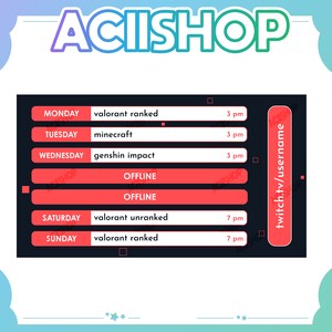 Valorant Stream Schedule | Twitch & Youtube Stream Planner | Editable ...