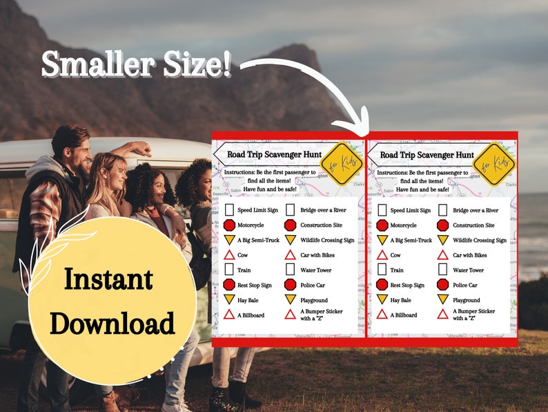Printable Road Trip Scavenger Hunt for Kids | Engaging Activity for ...