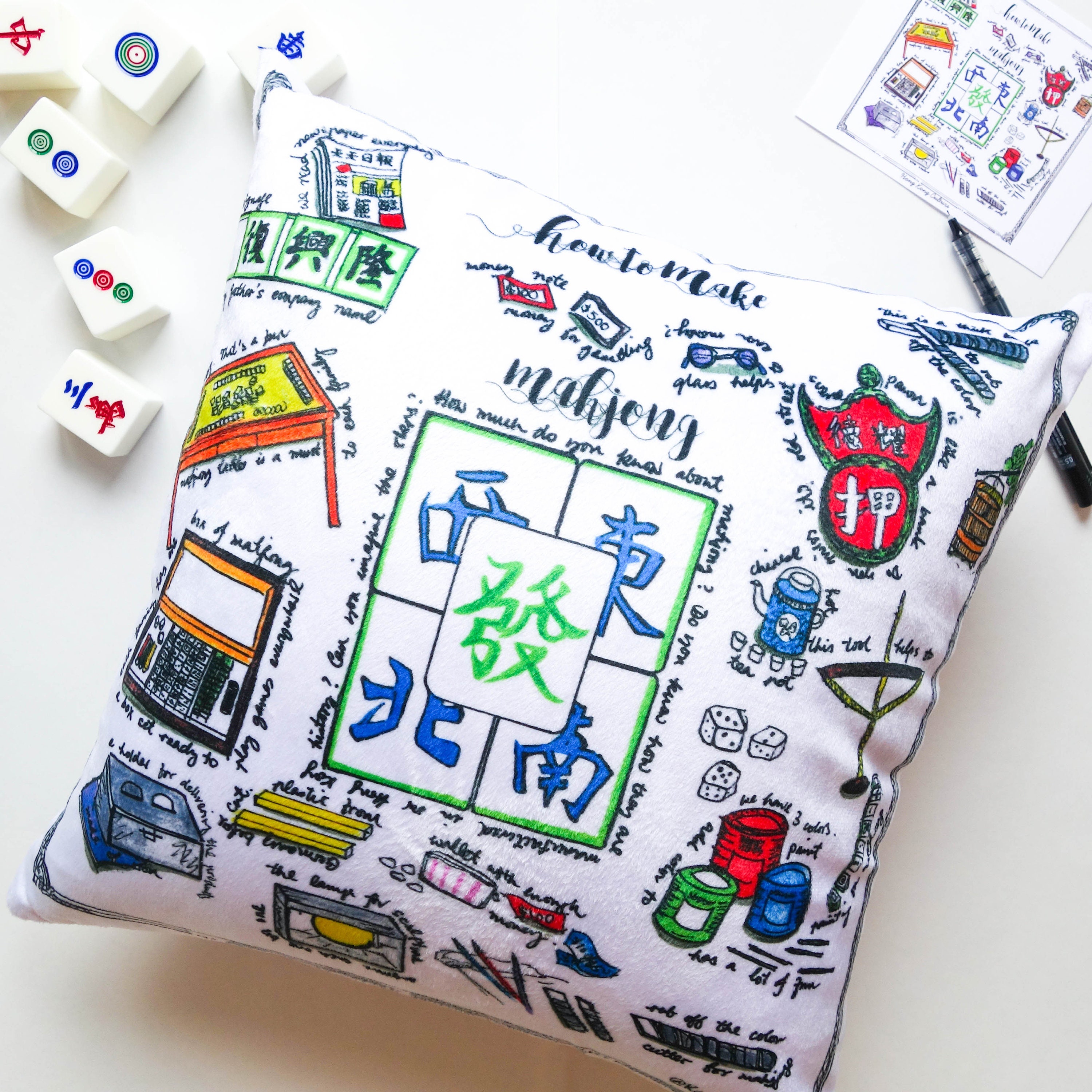 Personalized how to Make Mahjong Good Luck Throw - Etsy