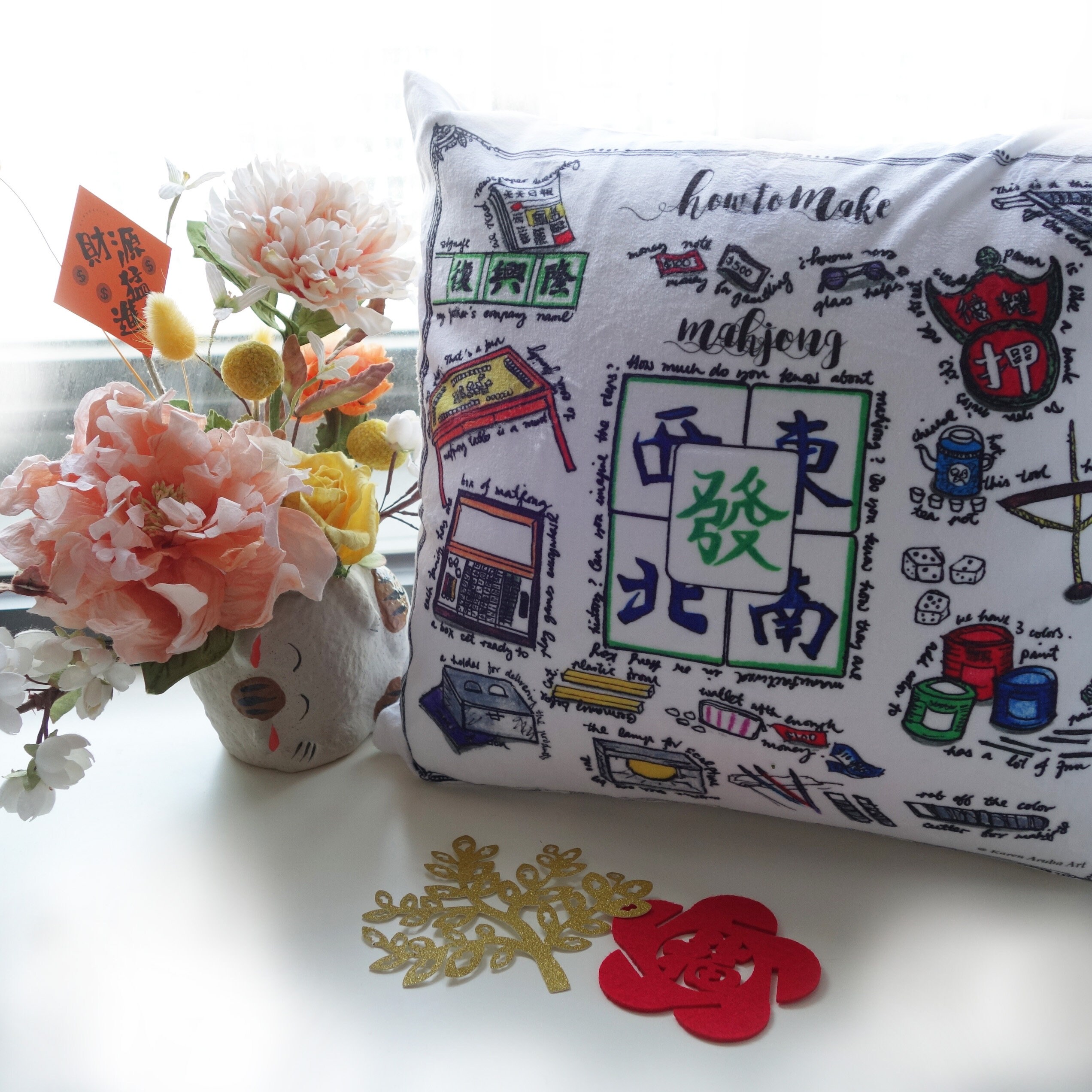 Personalized how to Make Mahjong Good Luck Throw - Etsy