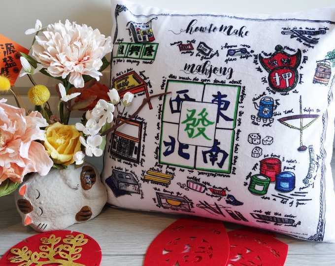 Personalized how to Make Mahjong Good Luck Throw - Etsy