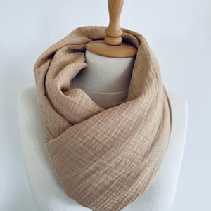Sand Beige Scarf - Muslin Cotton Wrap - Soft Gauze Scarves - Oversized ...
