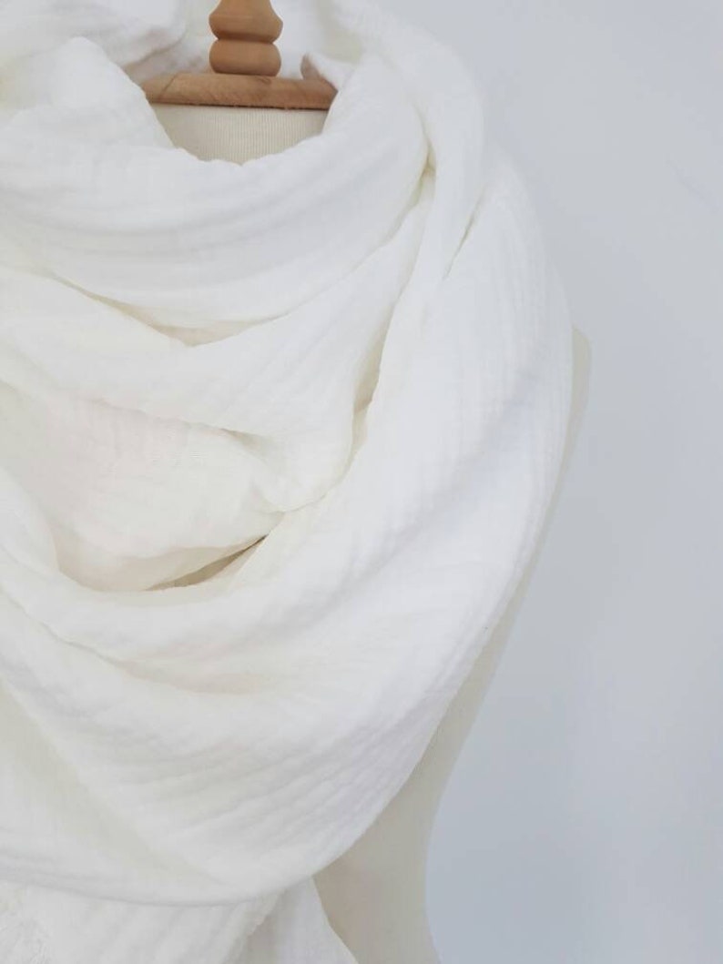 Ultrasoft White Scarf - Comfy Huge Shawl - White Woman Scarf - Pure ...