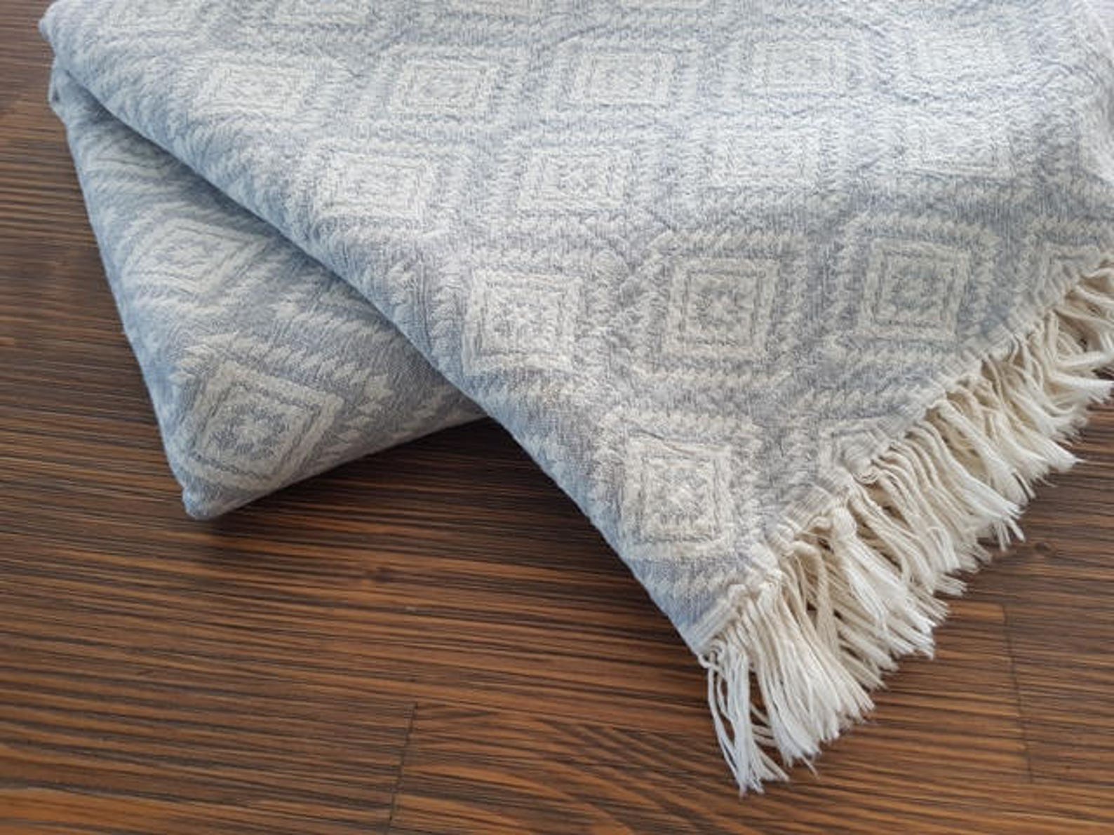 Geometric Blanket Throw 100% Cotton Quilt Bohemian Throw - Etsy