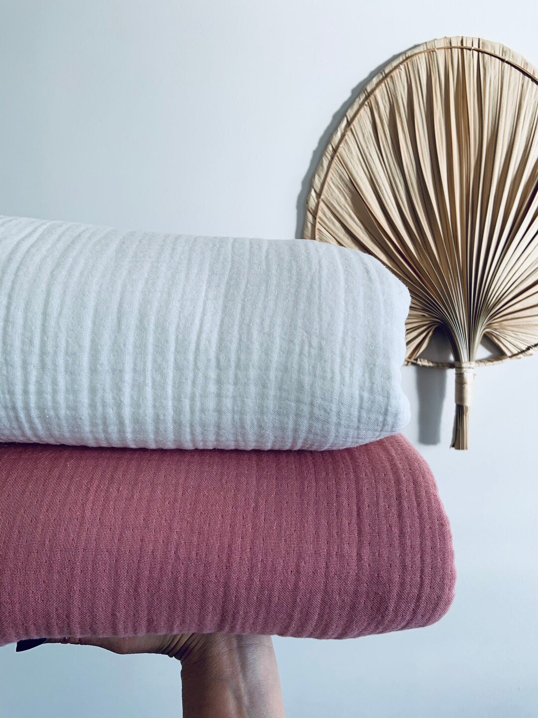 Muslin Bedspread - 4 Layer Muslin Cotton Blanket - Fluffy Coverlet ...