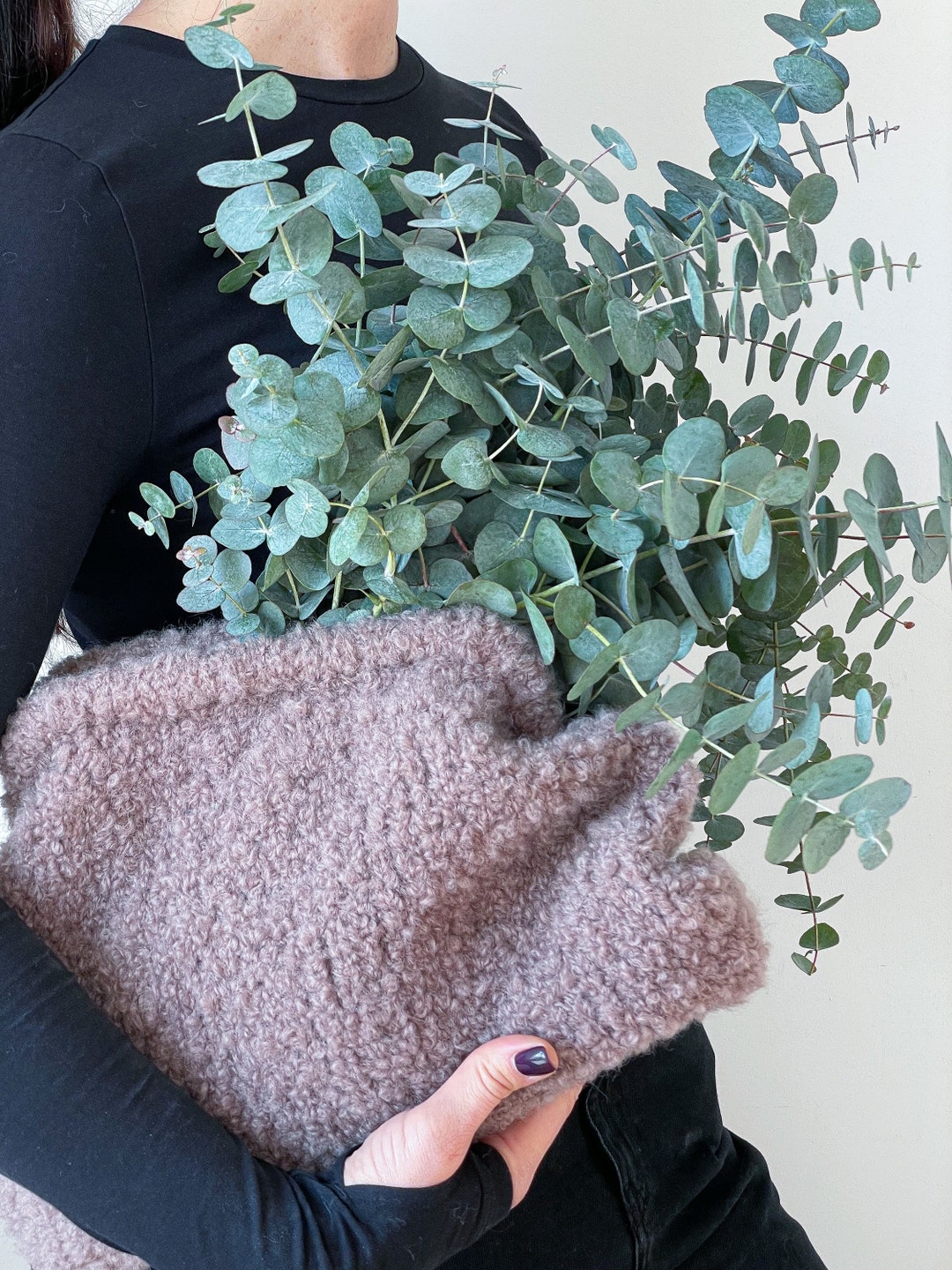 Poutch Clutch Bag - Knit Boucle Handbag - Teddy Clutch - Winter Fashion ...