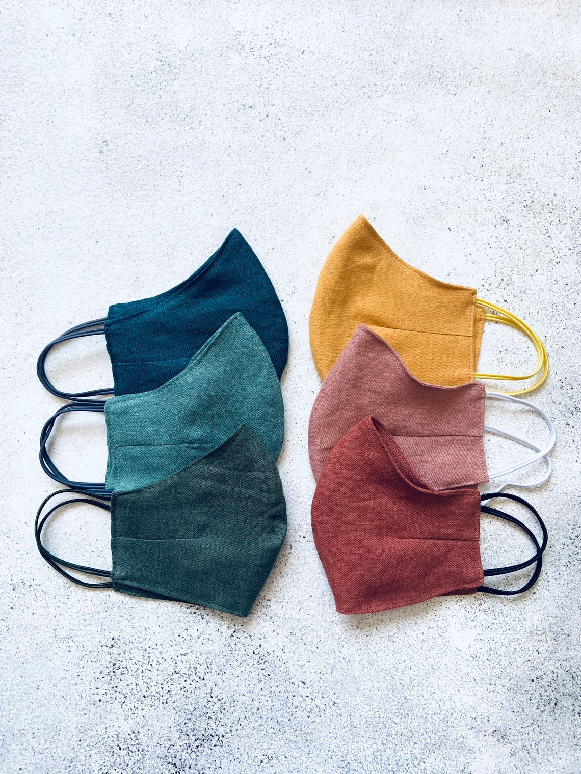 Brick Linen Face Mask Linen Mouth Mask Reusable Washable | Etsy