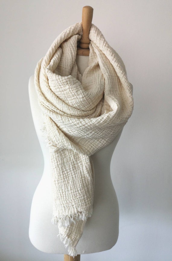 Huge Ivory Scarf Wedding Gift Bridesmaid's Scarf | Etsy