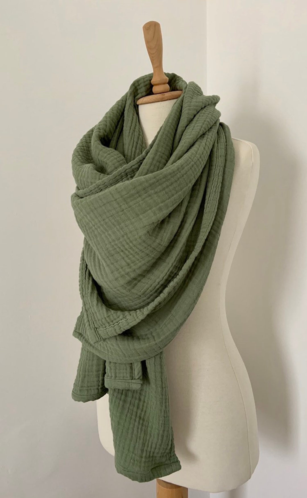 Green Woman Scarf - Bohemian Style Shawl - Trendy 2020 Scarves - Fern ...