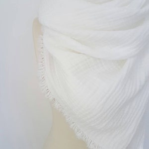 Ultrasoft White Scarf - Comfy Huge Shawl - White Woman Scarf - Pure ...