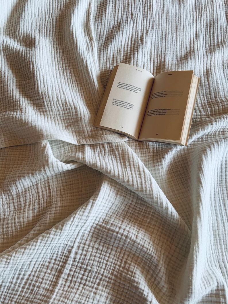 Muslin Bedspread 4 Layer Muslin Cotton Blanket Fluffy - Etsy