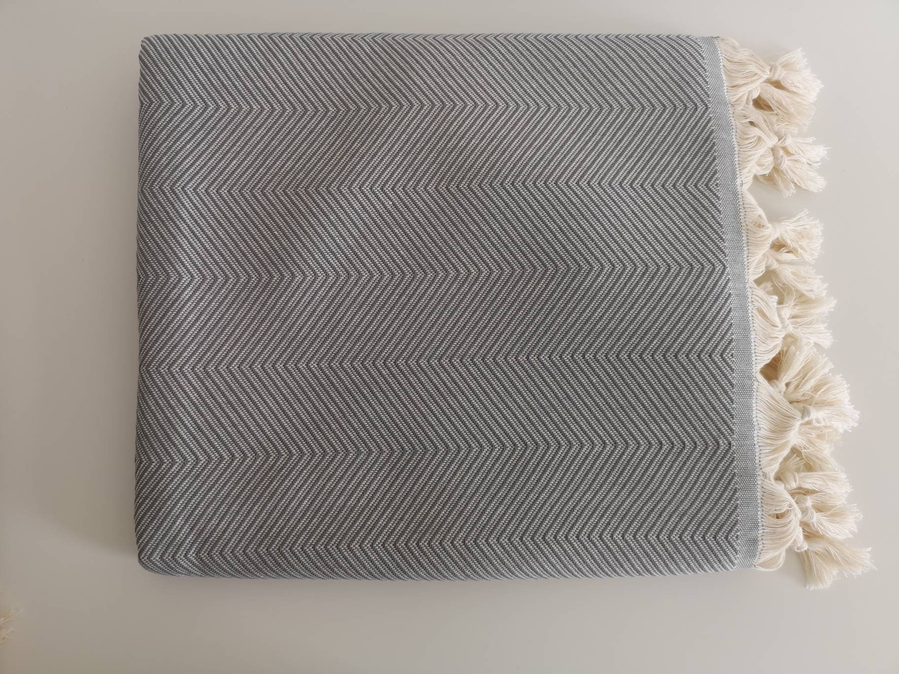 Soft Loom Throw Grey Couch Throw Blanket Fashion Home | Etsy