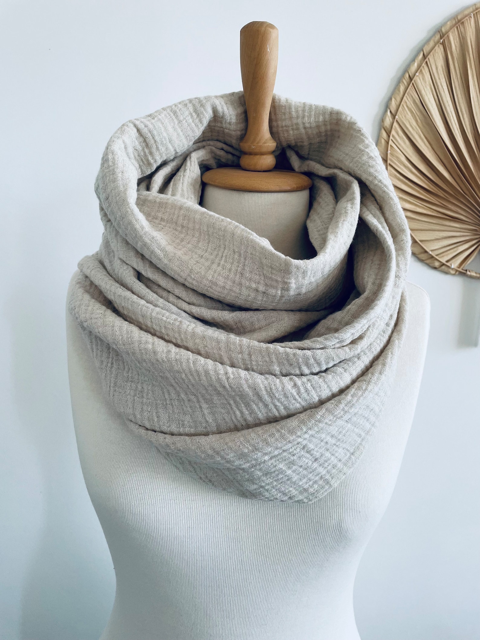 Undyed Cotton&linen Scarf - Soft Gauze Wrap - Minimalist Woman Scarves ...
