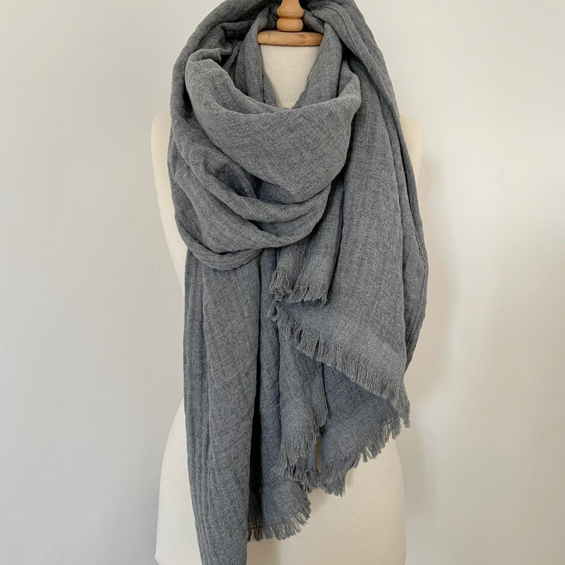 Grey Scarf - Etsy