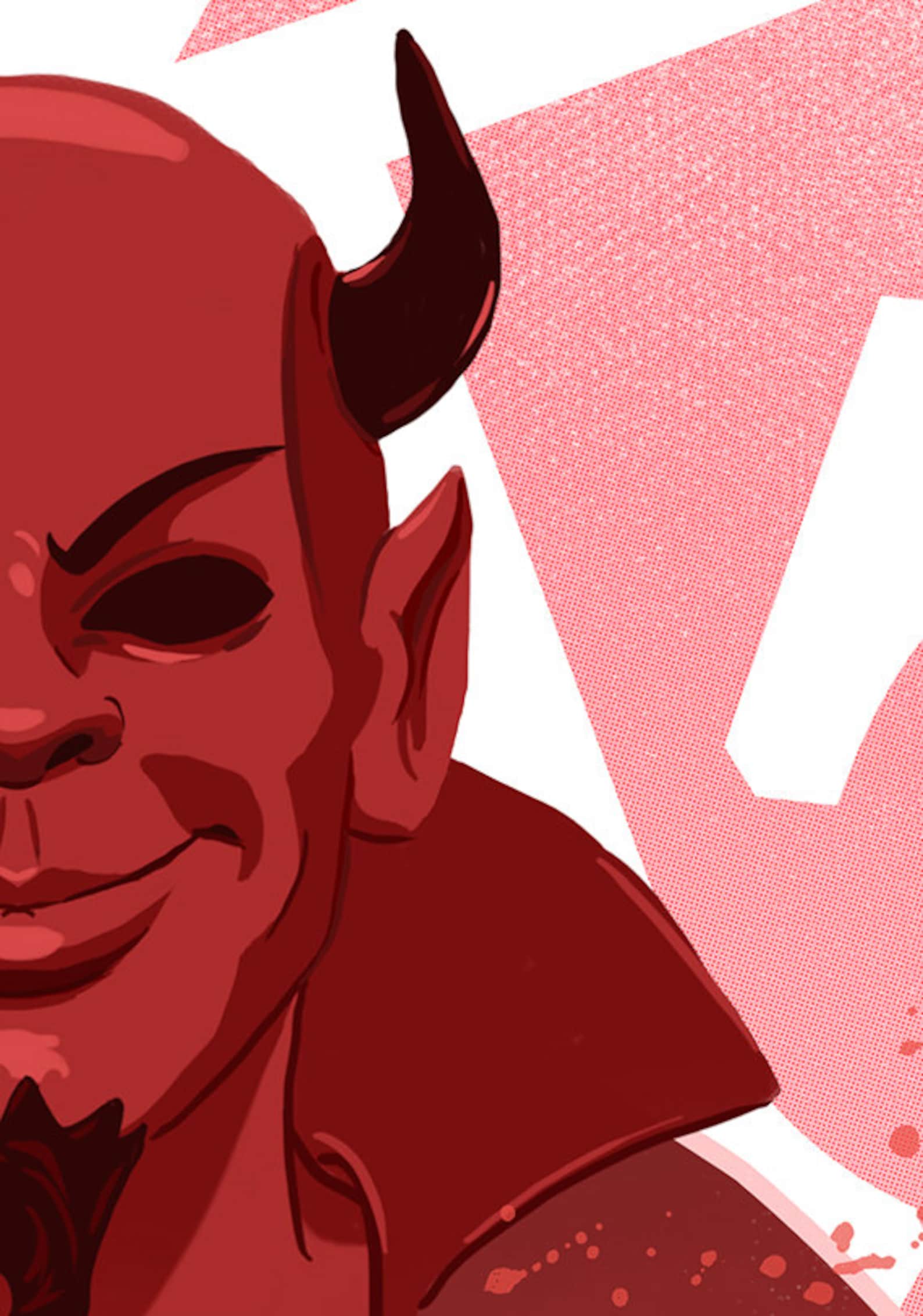 LIMITED EDITION Scream Queens "red Devil" A3 Art Print 15 Signed Copies ...