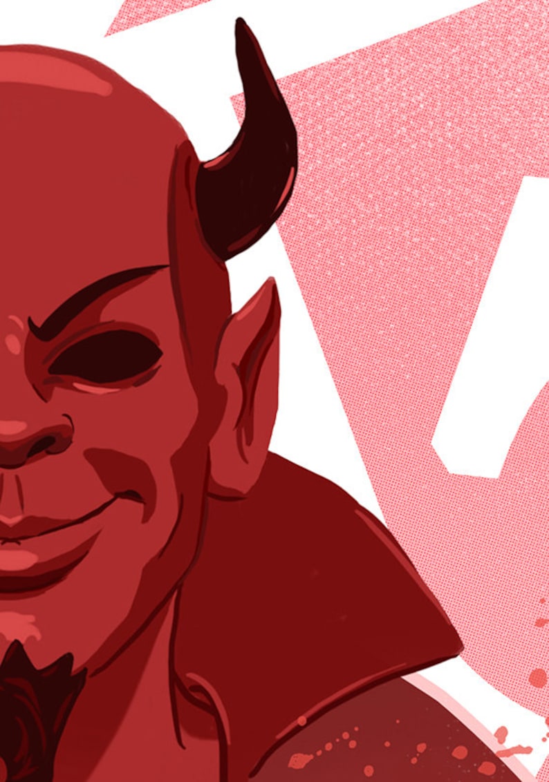 LIMITED EDITION Scream Queens "red Devil" A3 Art Print 15 Signed Copies ...