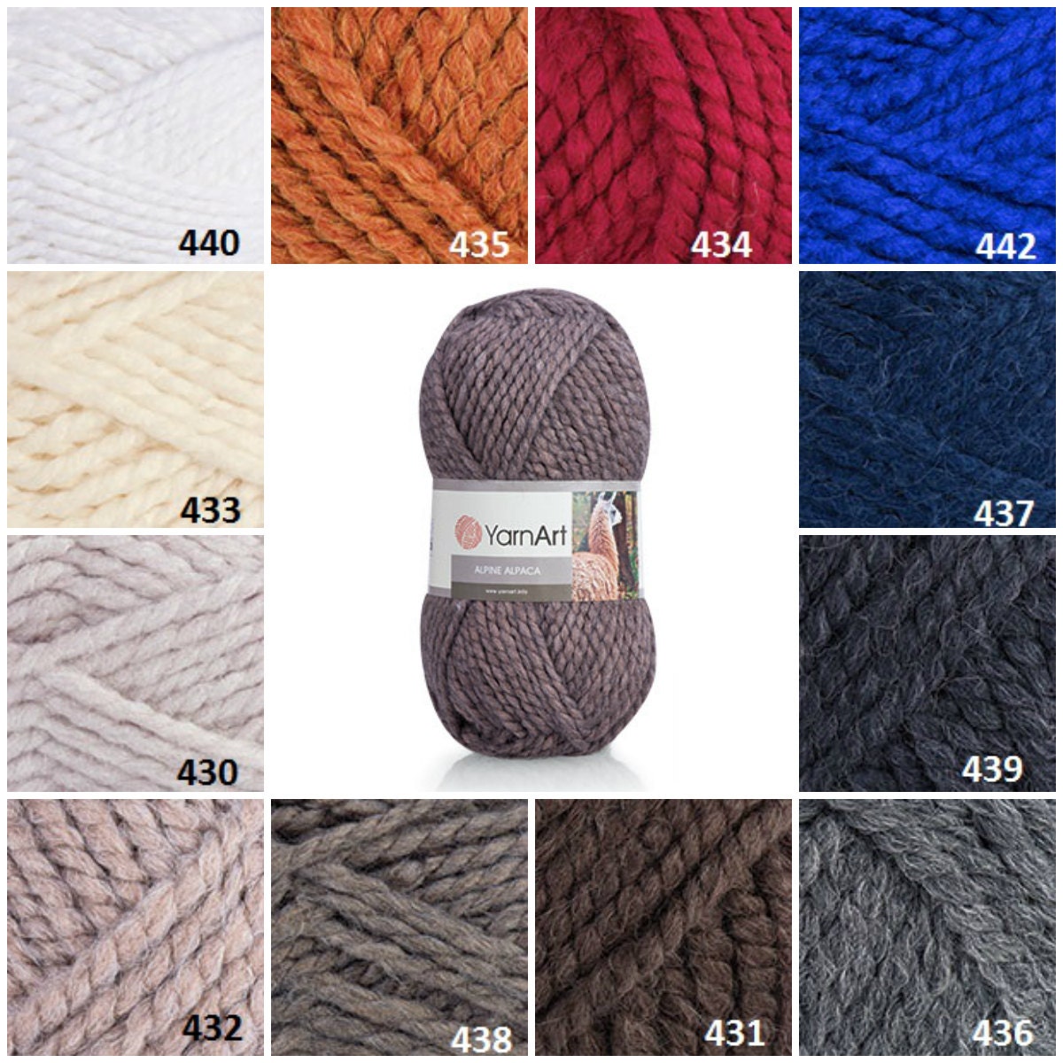 YarnArt ALPINE ALPACA wool yarn knitting supplies hat yarn | Etsy