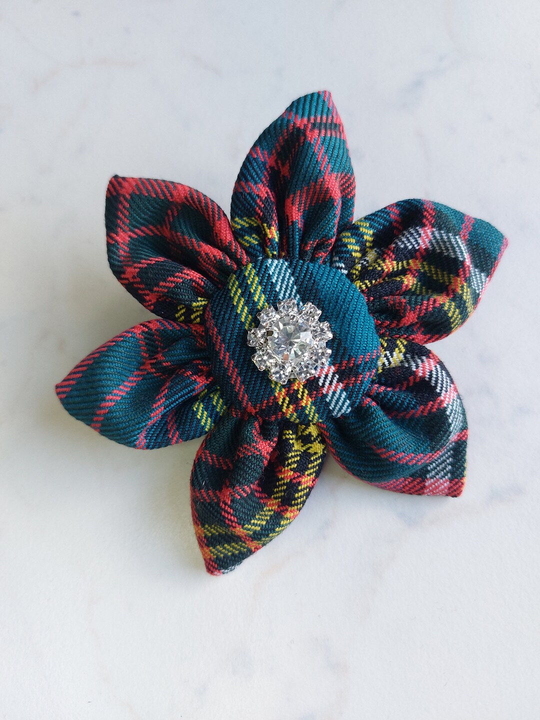 Anderson Modern Tartan Flower Diamante Scottish Brooch - Etsy