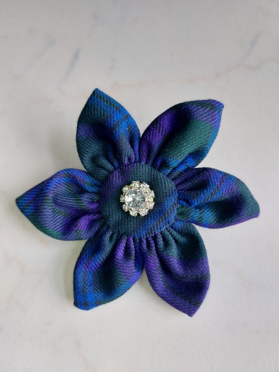 Spirit of Scotland Tartan Flower Diamante Scottish Brooch - Etsy