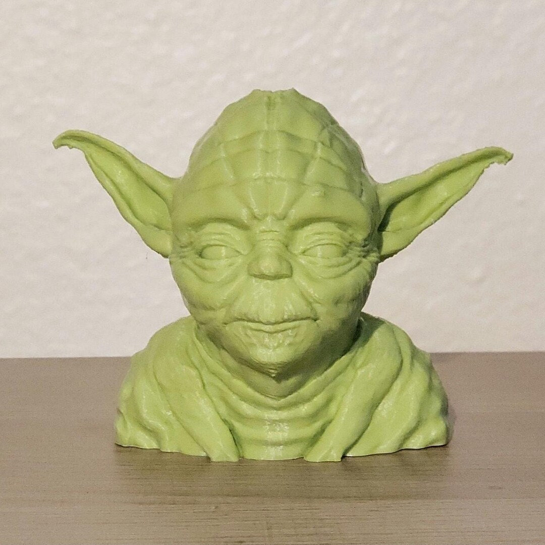 Yoda Bust 3D Printed Vibrant Green PLA - Etsy