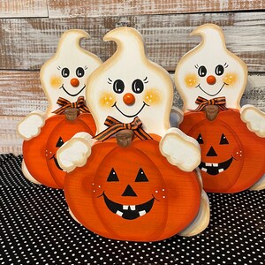 Halloween Ghost and Pumpkin - Etsy