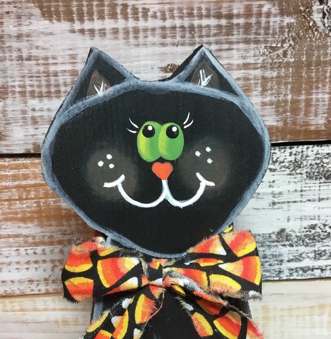 Halloween decor. Halloween cat with pumpkin. Fun Halloween | Etsy