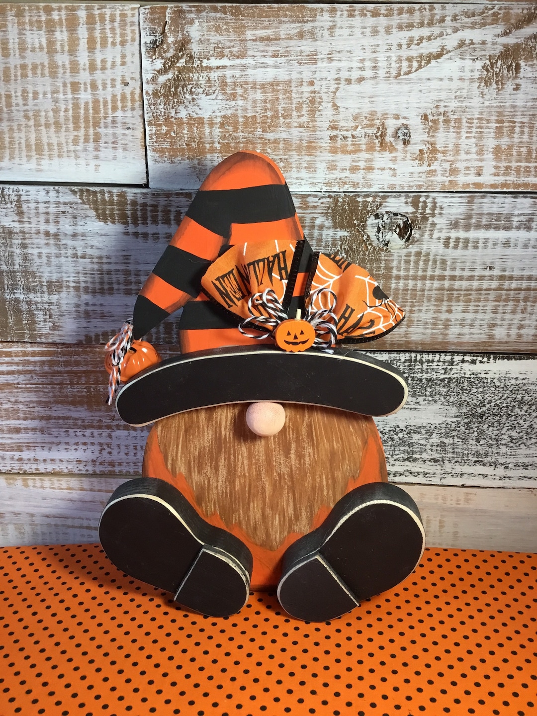 Halloween Gnome Made of Wood - Etsy