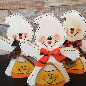 Halloween Ghost and Candy Corn - Etsy