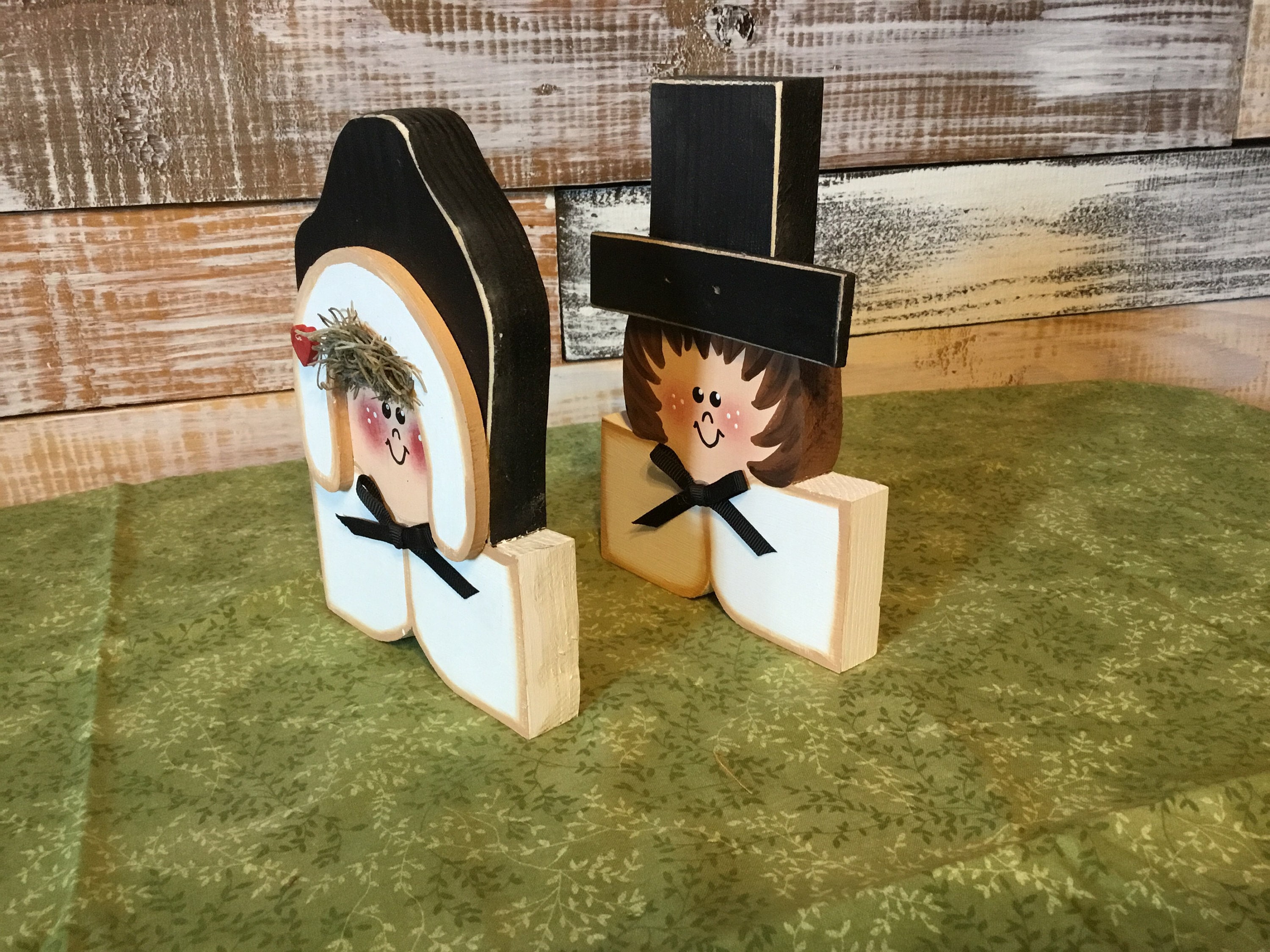 Thanksgiving Decor. Set of Two Cute Pilgrims a Boy and a - Etsy