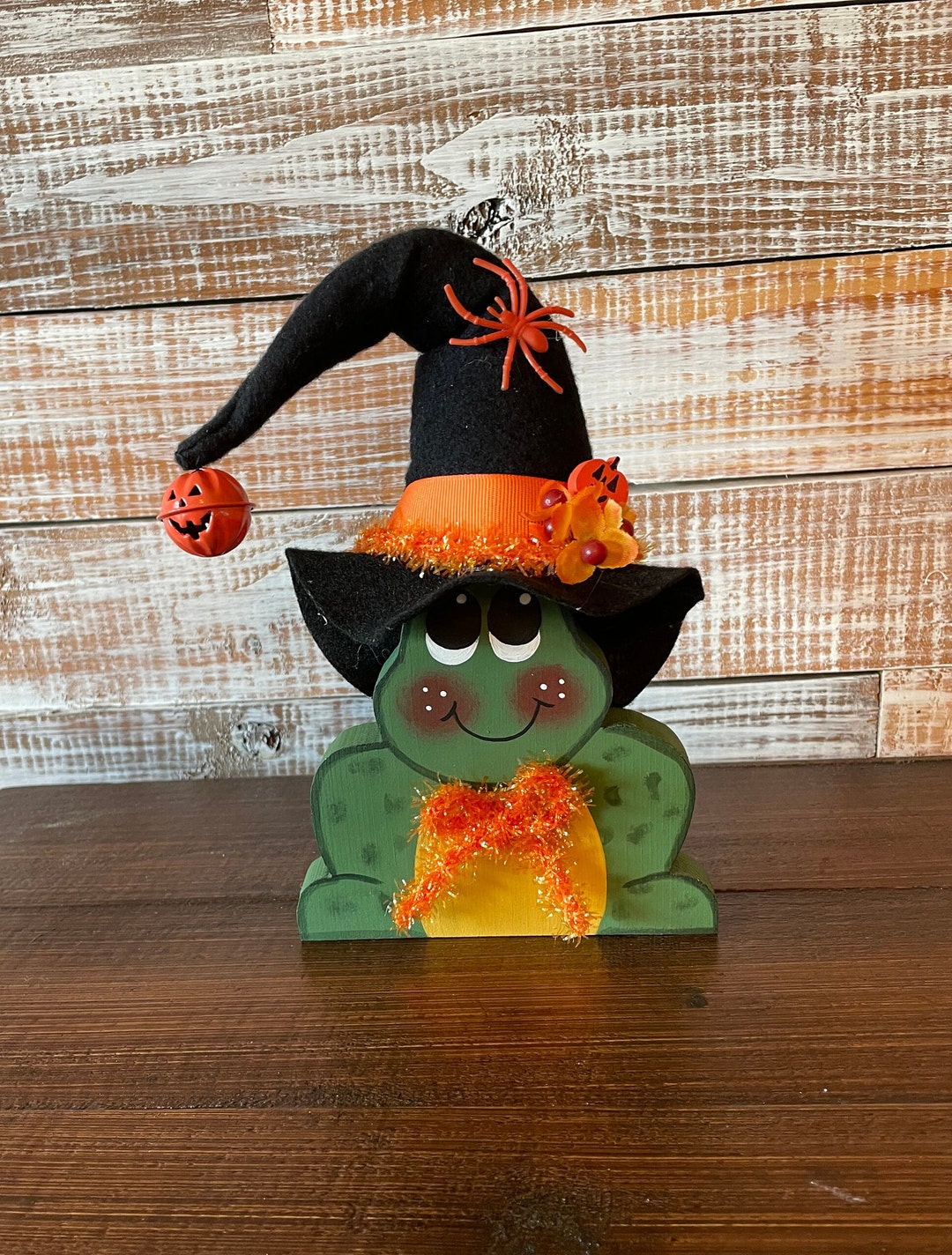 Witch Frog Halloween Decoration - Etsy