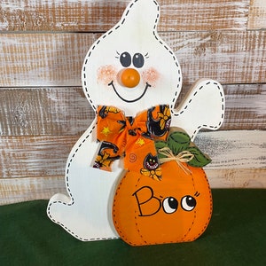 Large Ghost With BOO Pumpkin - Etsy