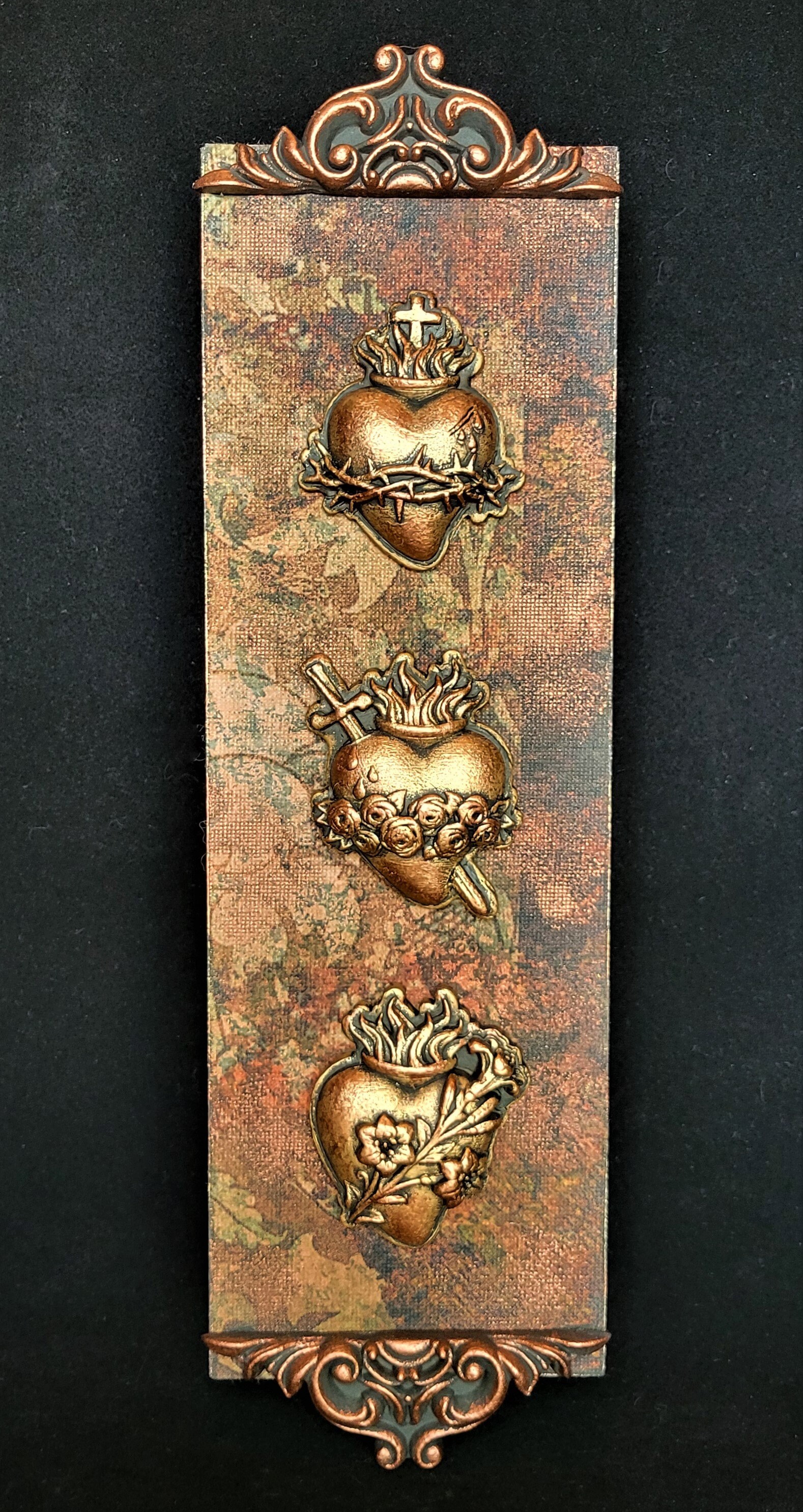 Sacred Heart Trinity Mixed Media Wall Art - Etsy