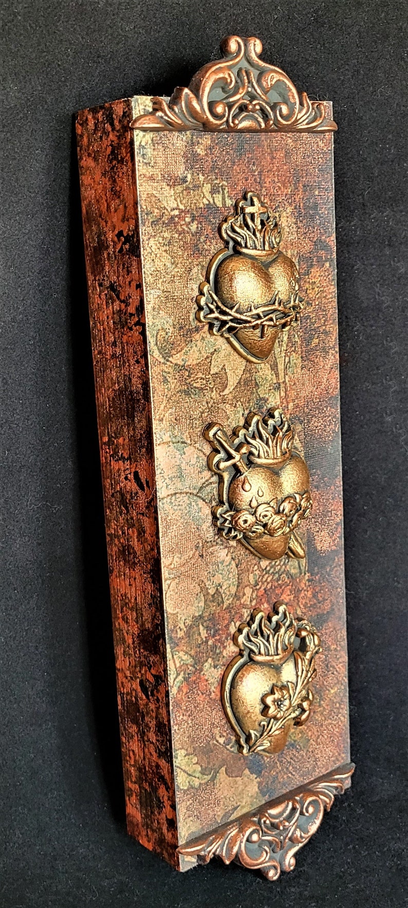 Sacred Heart Trinity Mixed Media Wall Art - Etsy