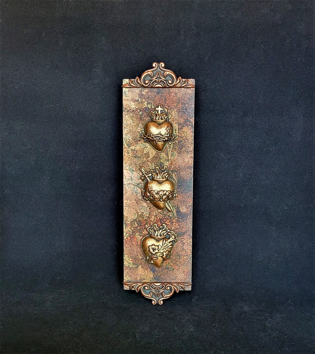 Sacred Heart Trinity Mixed Media Wall Art - Etsy