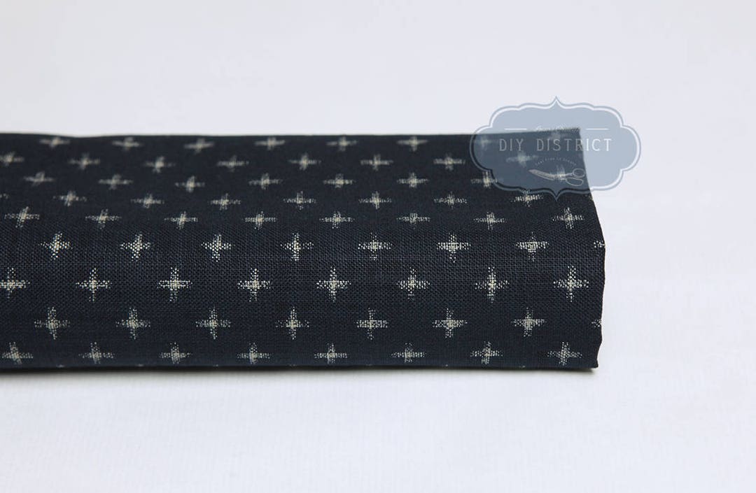 Traditional Japanese Fabric With Cross Pattern 50cm, Japanese Fabrics ...