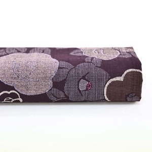 Japanese Dobby Cotton Floral Tsubaki Purple - 50cm - Japanese Pattern ...