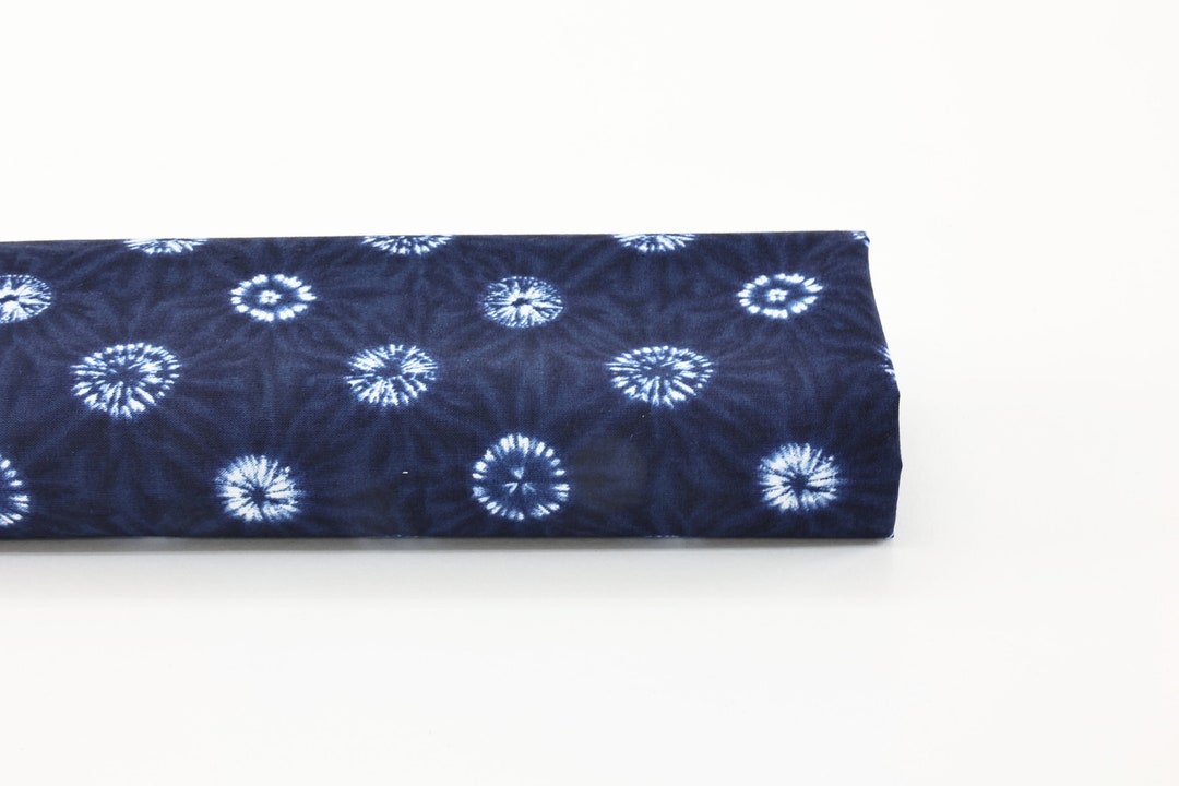 Japanese Fabric Indigo Kumo Shibori Style - 50cm, Japanese Fabric ...